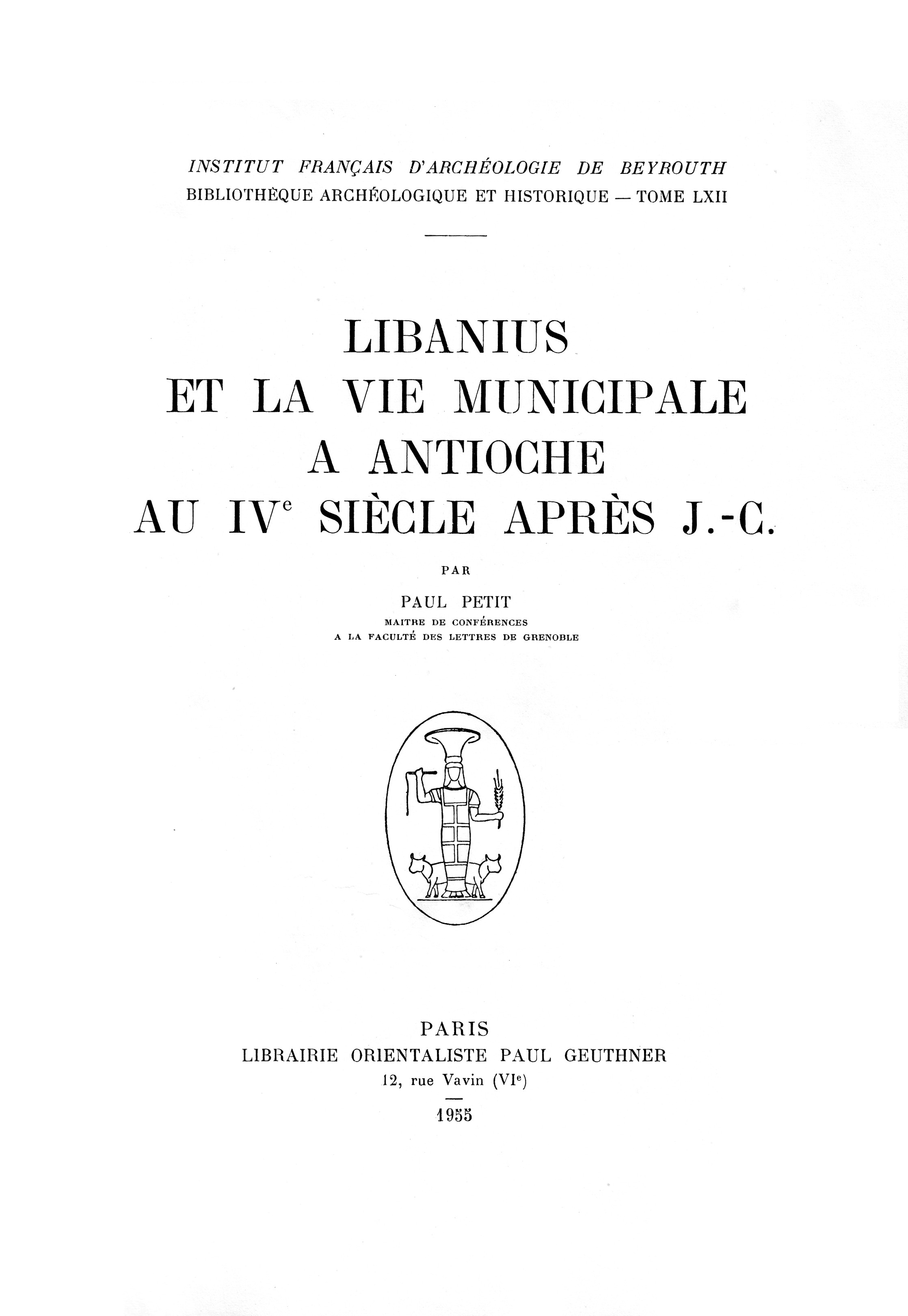 Ebook Libanius et la vie municipale à Antioche au IVe siècle après J.-C ...